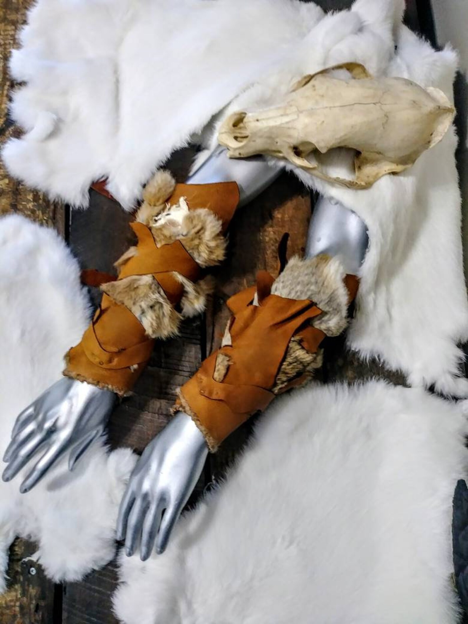 Leather Arm Cuffs, Viking, Primitive, Armour, Burning Man, Fur, Arm ...