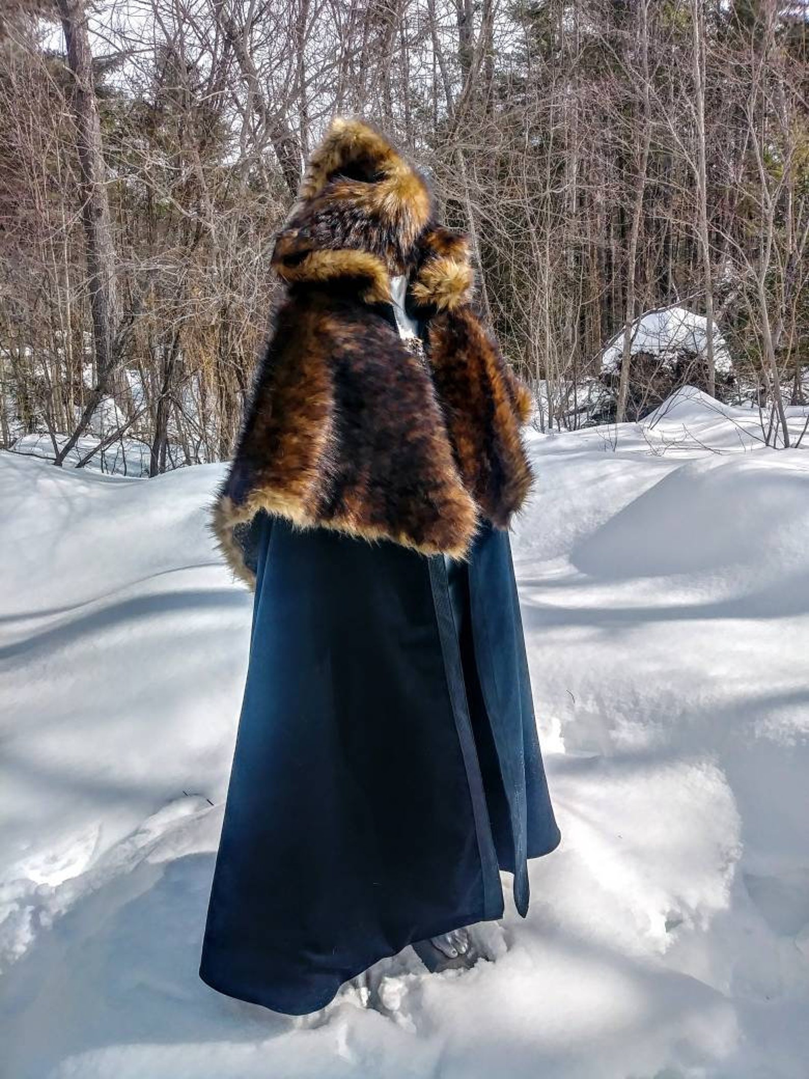 Fur Cloak, Viking Cloak, Game of Thrones, Fur Capelet, Fox Fur ...
