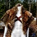 Fur Mantle Shoulder Mantle Viking Game of Thrones Shrug Cloak Faux Fur ...