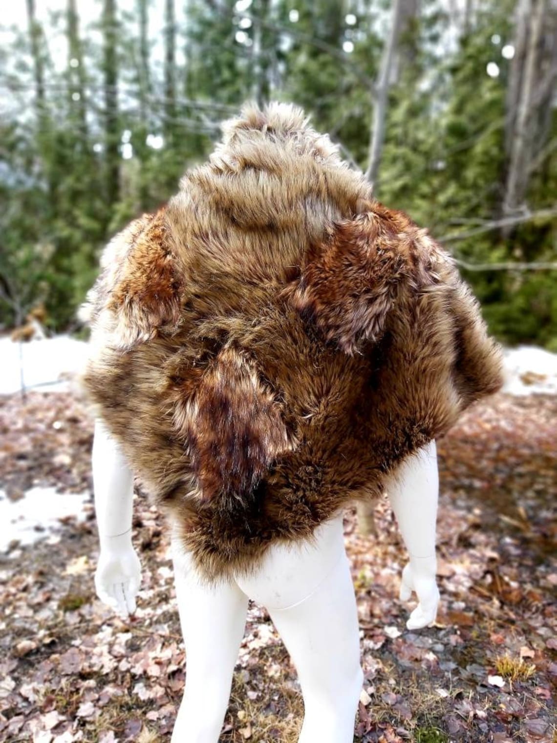 Fur Mantle Shoulder Mantle Viking Game of Thrones Shrug | Etsy