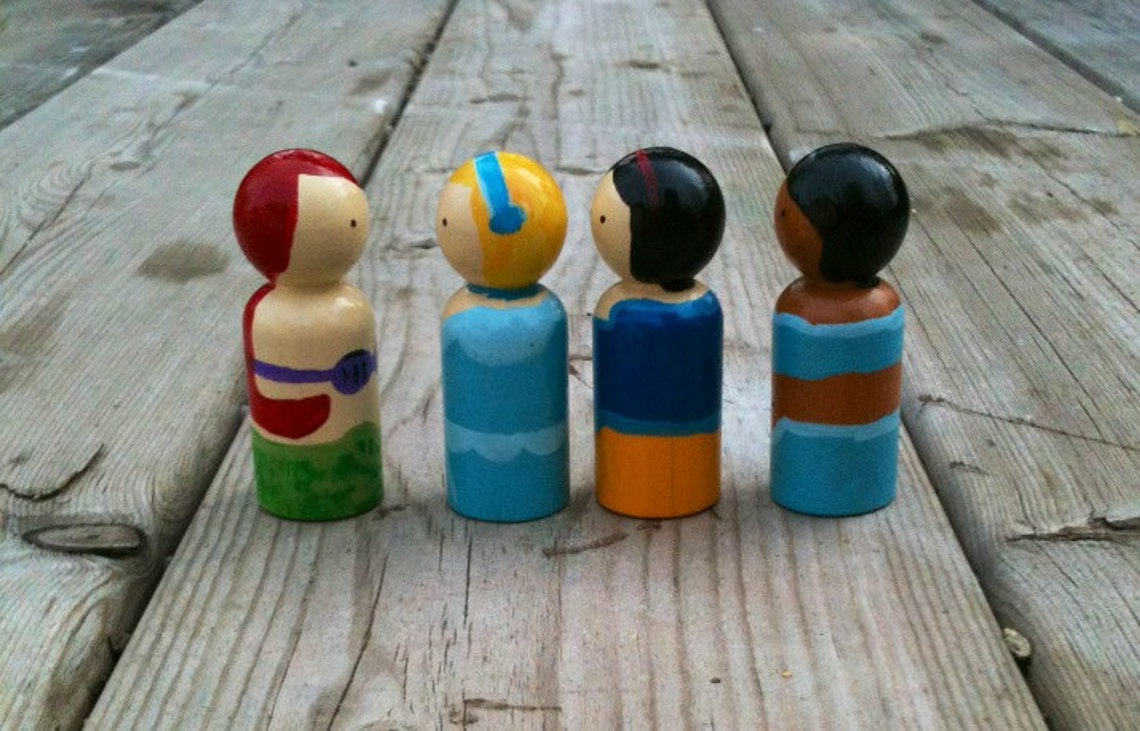 Peg People Princesses Lot of 4 - Etsy