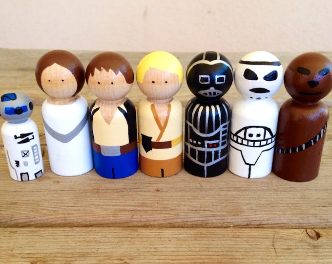 Wood Peg People Star Wars Set - Etsy