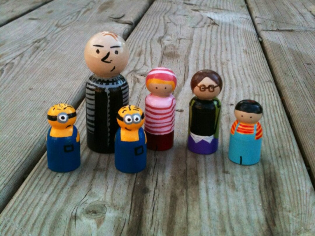 Despicable Me Wood Peg Doll Set - Etsy