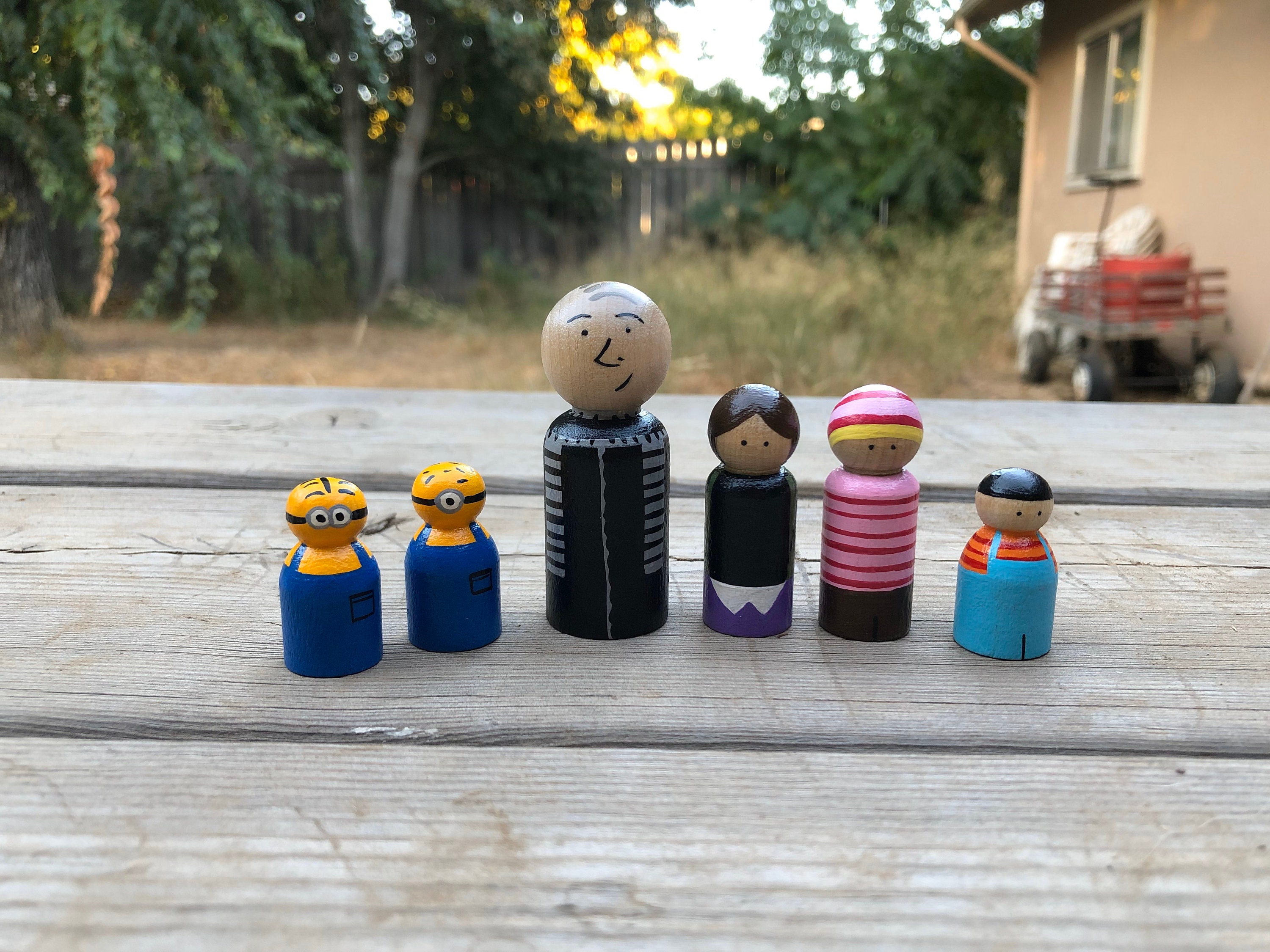 Despicable Me Wood Peg Doll Set - Etsy