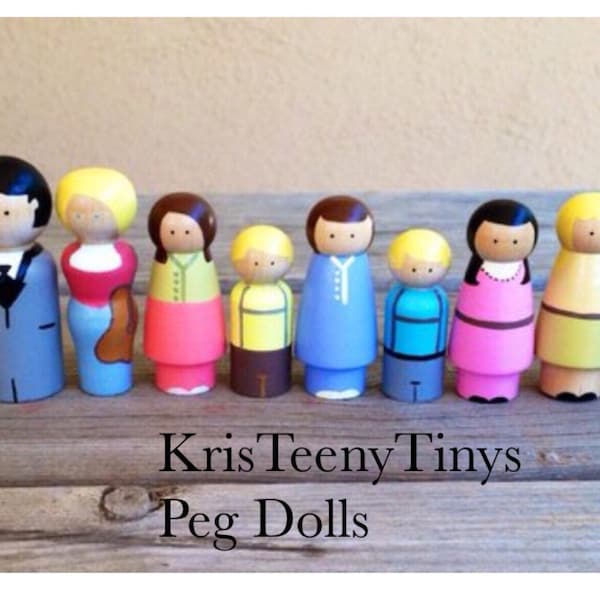 Wood Peg People - Etsy