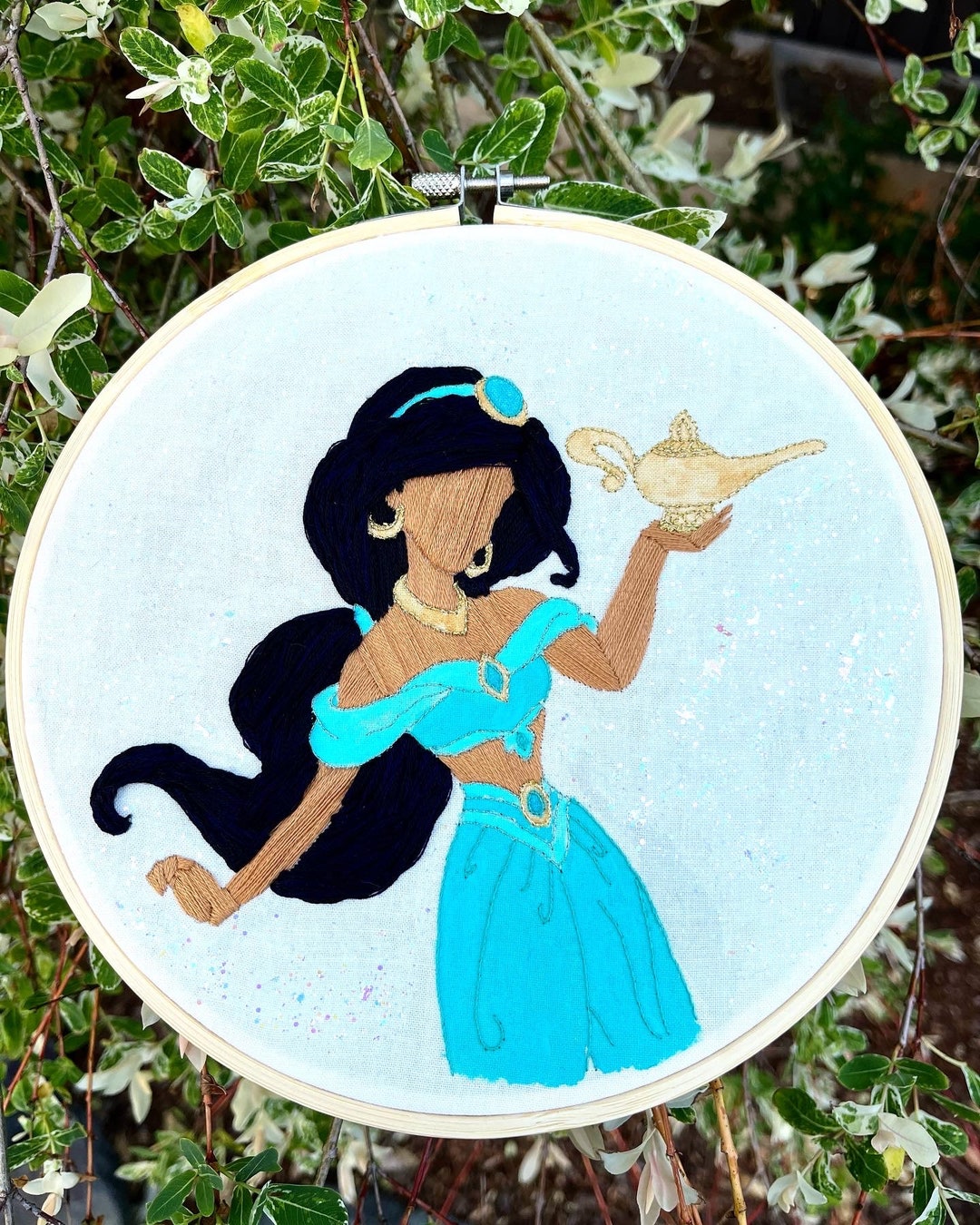 Princess Jasmine Embroidery - Aladdin, Disney Decor, Disney Princess ...