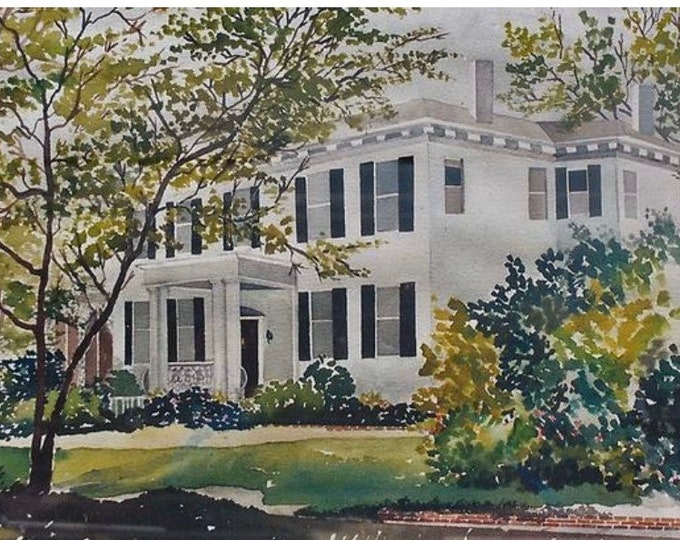 ORIGINAL Hand Painted Watercolor House, Your House Commissioned in ...