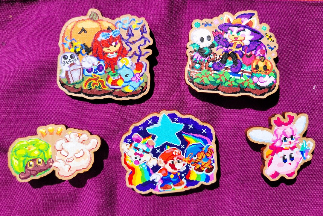 Higher Detail Pixel Art Wooden Pins (early Assortment) - Etsy