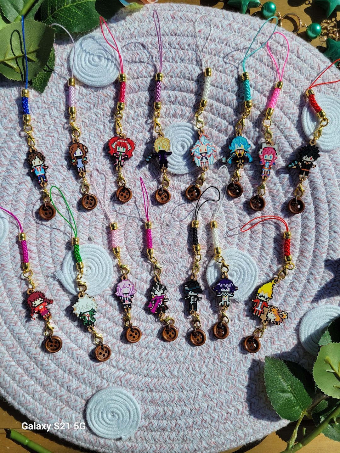 Visual Novel Miniature Natural Wooden Pixel Art Charms (pick Any 2 for ...