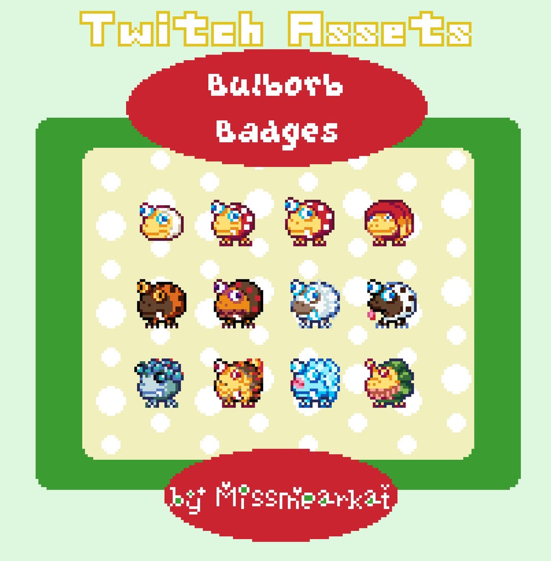 Bulborb Pixel Art Sub Badges, Veggie Bulborb Species Theme (request ...