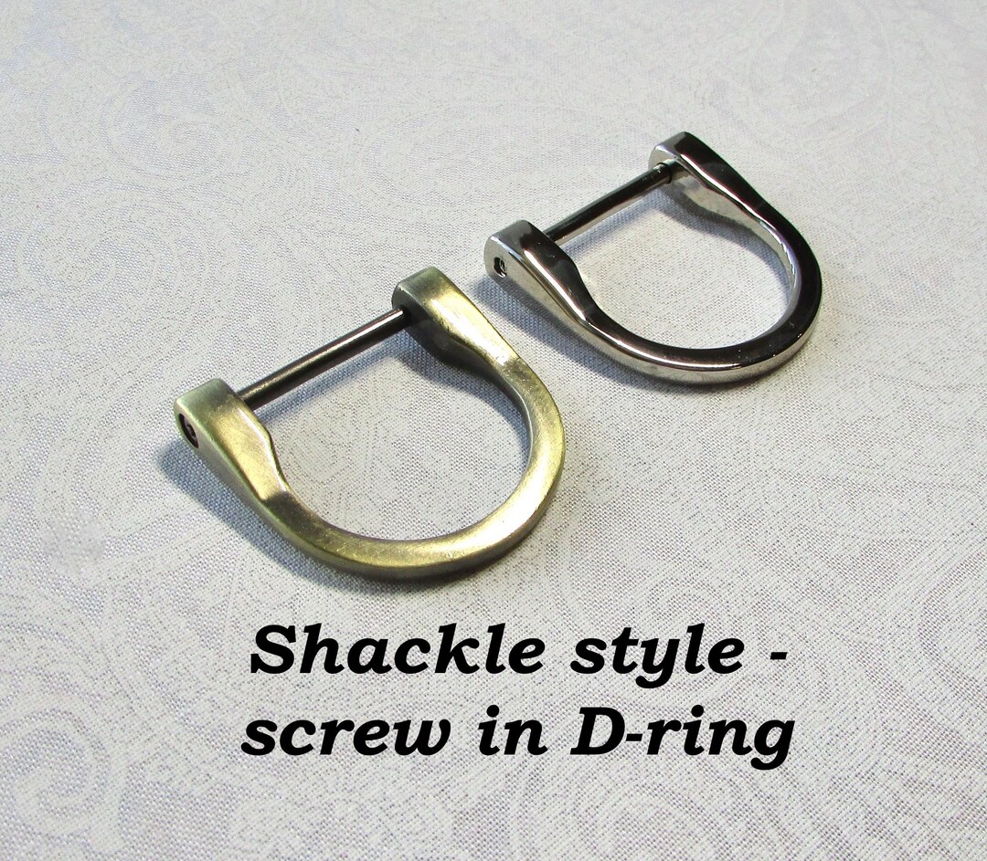 ONE - D Ring Shackle With Screw - 1" Purse Accessory Horseshoe Keychain ...