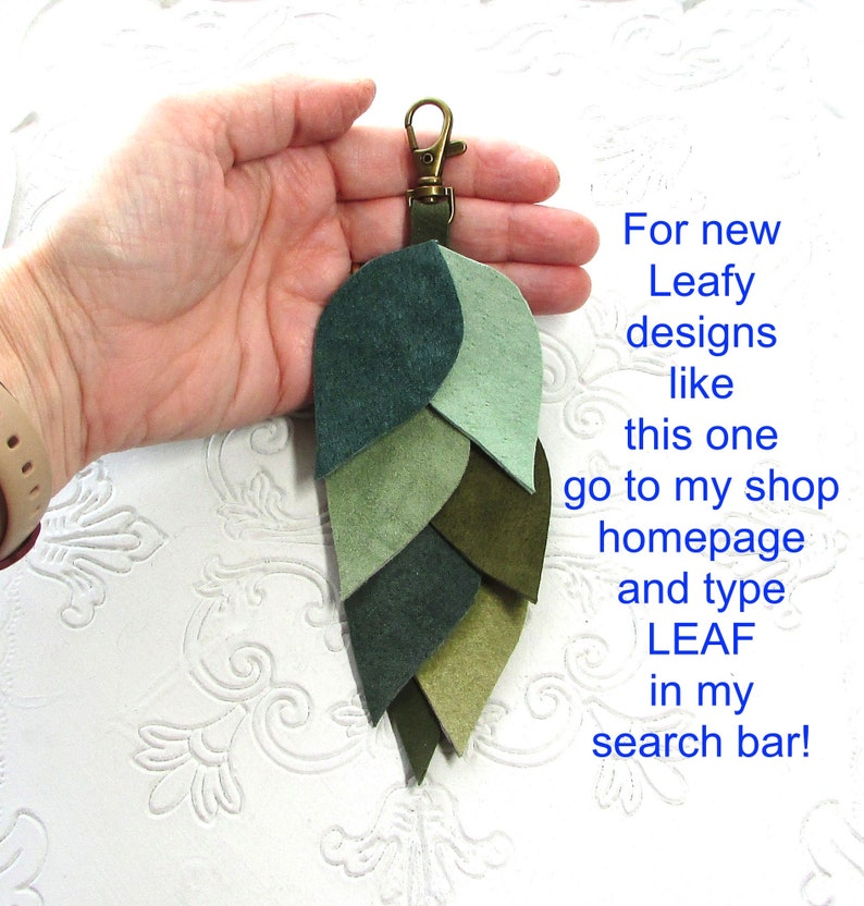 Leaf Keychain Purse Tassel Green Suede Leather Boho Bag Charm - Etsy