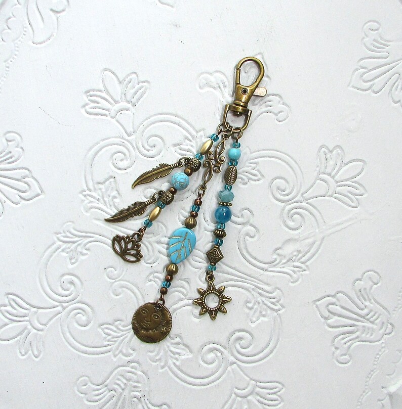 Boho Purse Tassel Bronze Sun Moon Celestial Face Hippie Beaded - Etsy