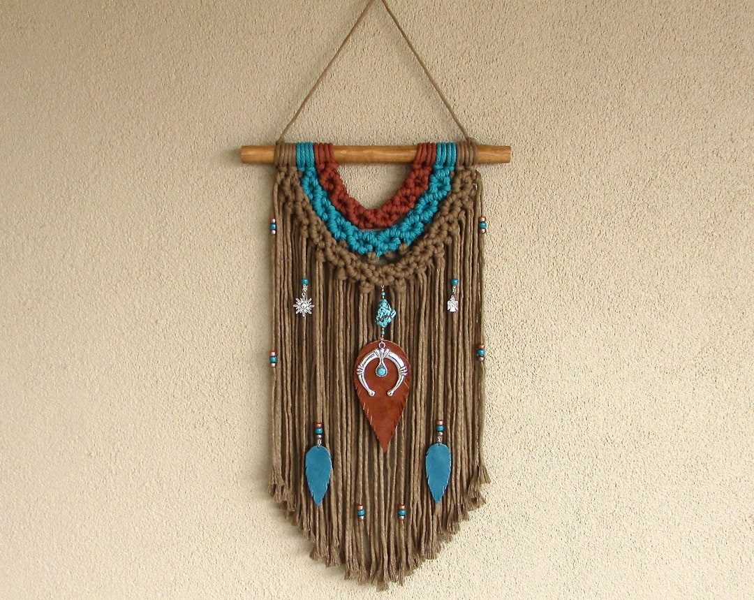 Southwest Wall Hanging New Mexico Native American Inspired Macrame Wall ...