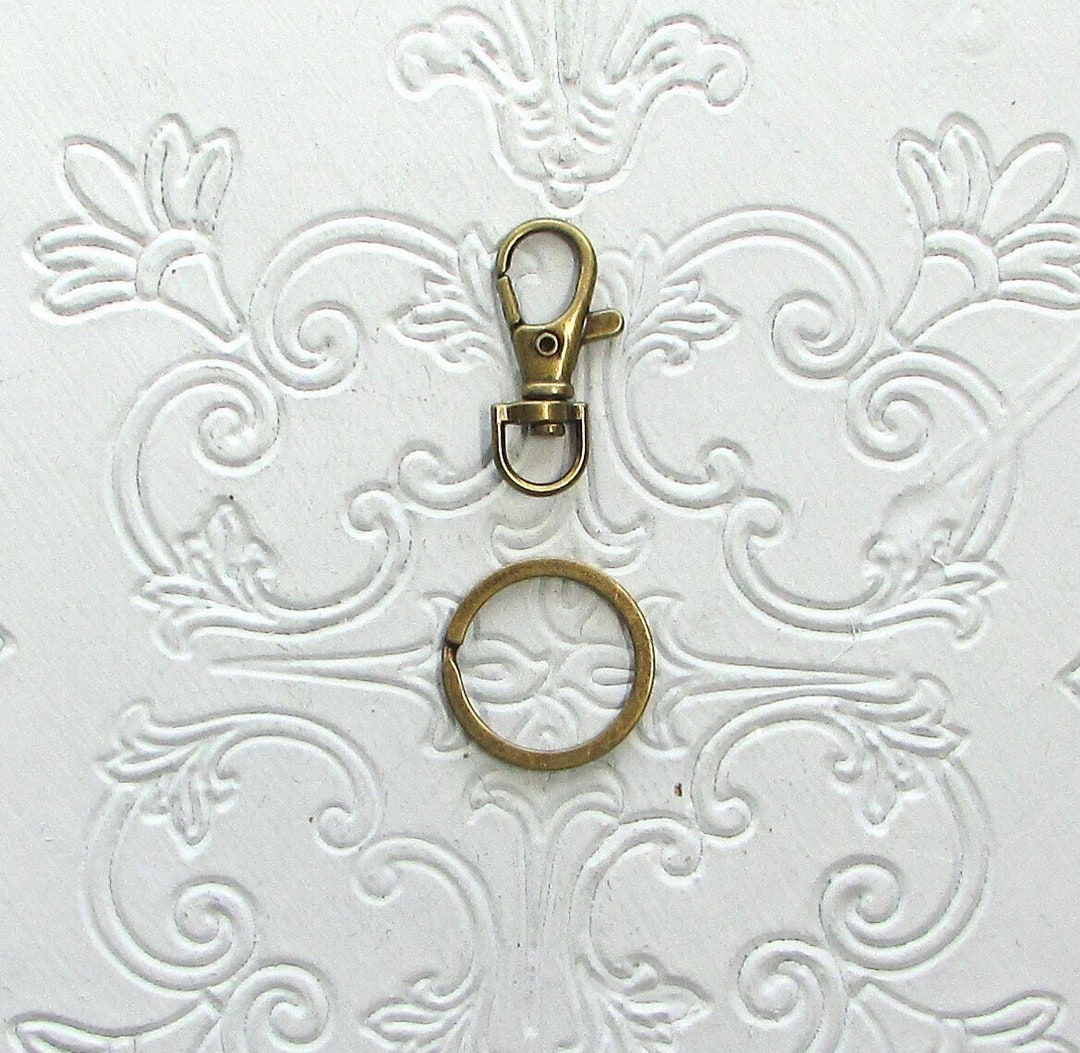 Bronze Split Ring or Clasp - 1" - 1 1/2" Purse Accessory Keychain ...