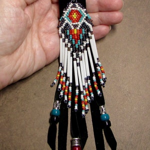 Leather Fringe Bag Charm Southwest Native American Styled Tassel Hippie ...