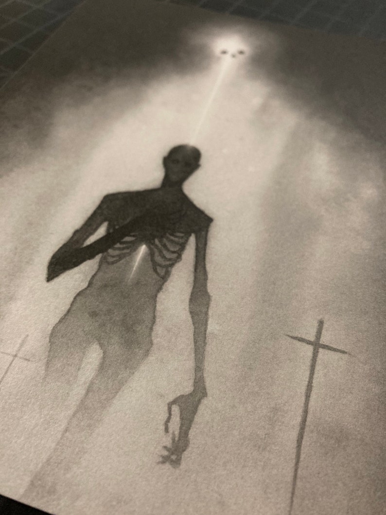 Harbinger Dark Art Print Watercolor | Etsy