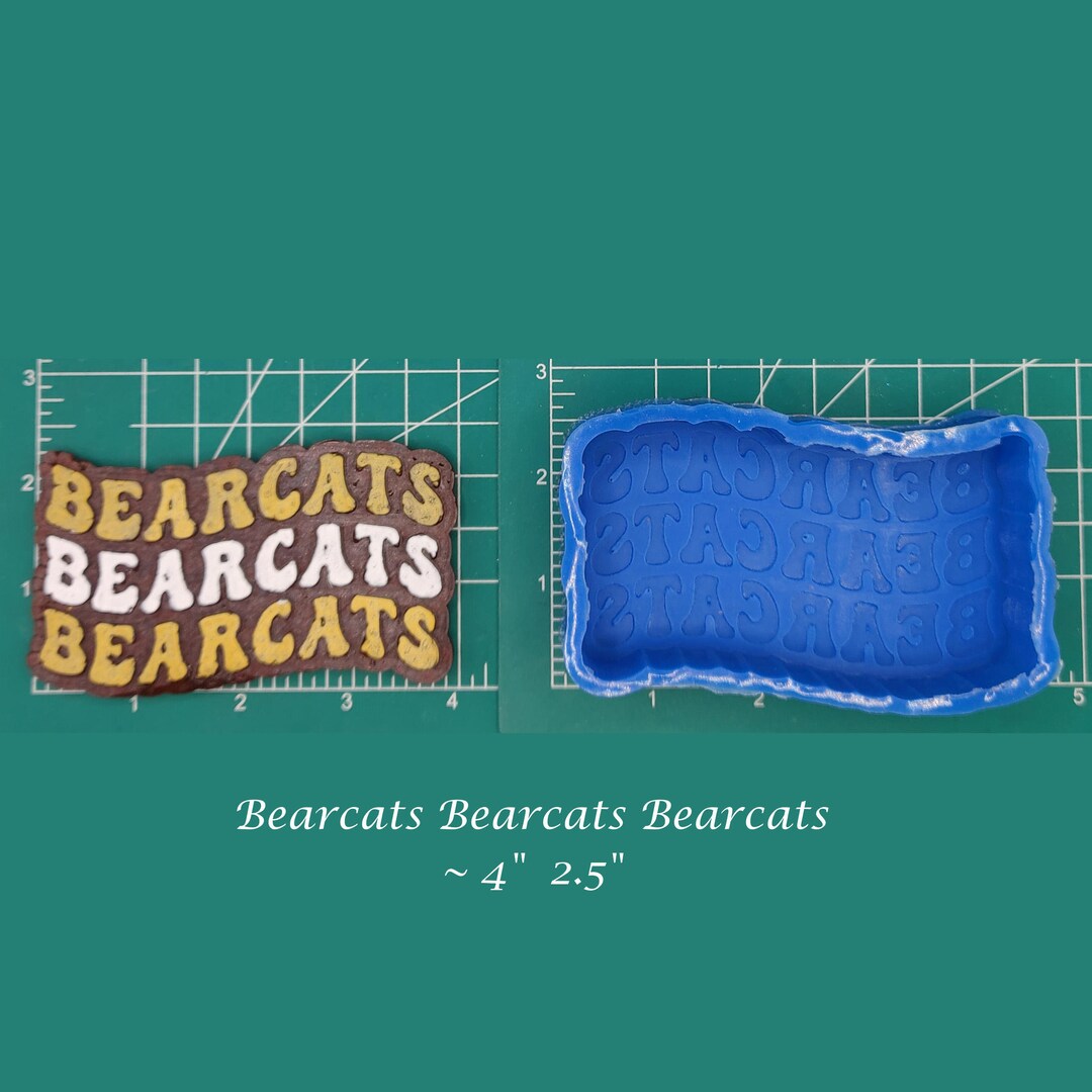 Bearcats Bearcats Bearcats Retro Font Silicone Freshie Mold - Etsy