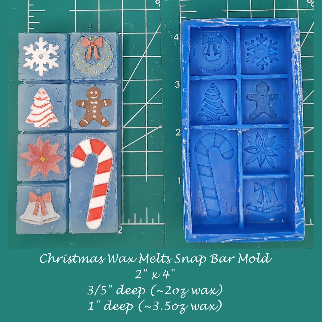 Christmas Wax Melt Snap Bar Silicone Mold - Etsy