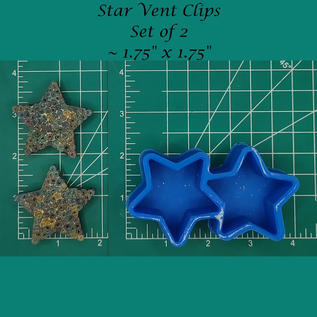 Star Vent Clip Tray Silicone Freshie Mold - Silicone Mold - Car Freshie ...
