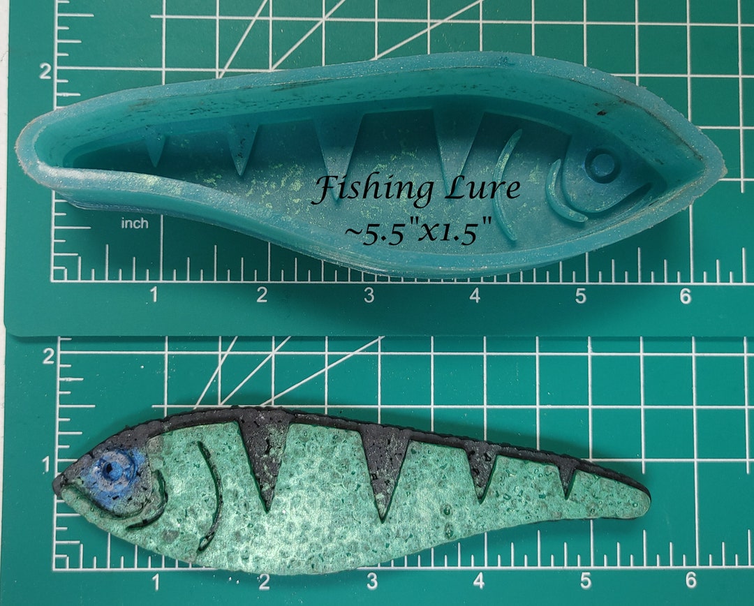 Fishing Lure Silicone Freshie Mold - Silicone Mold - Car Freshie Mold ...