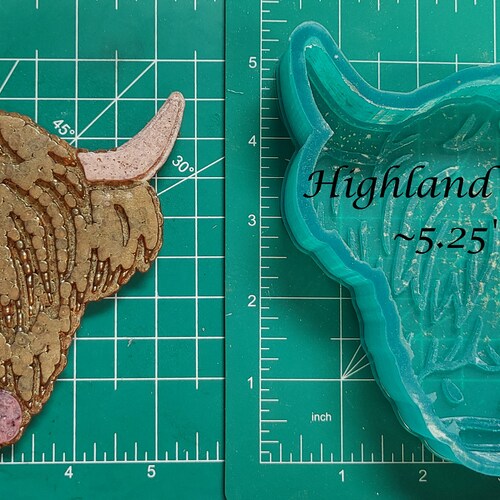 Highland Cow reverse Silicone Mold Mould - Etsy
