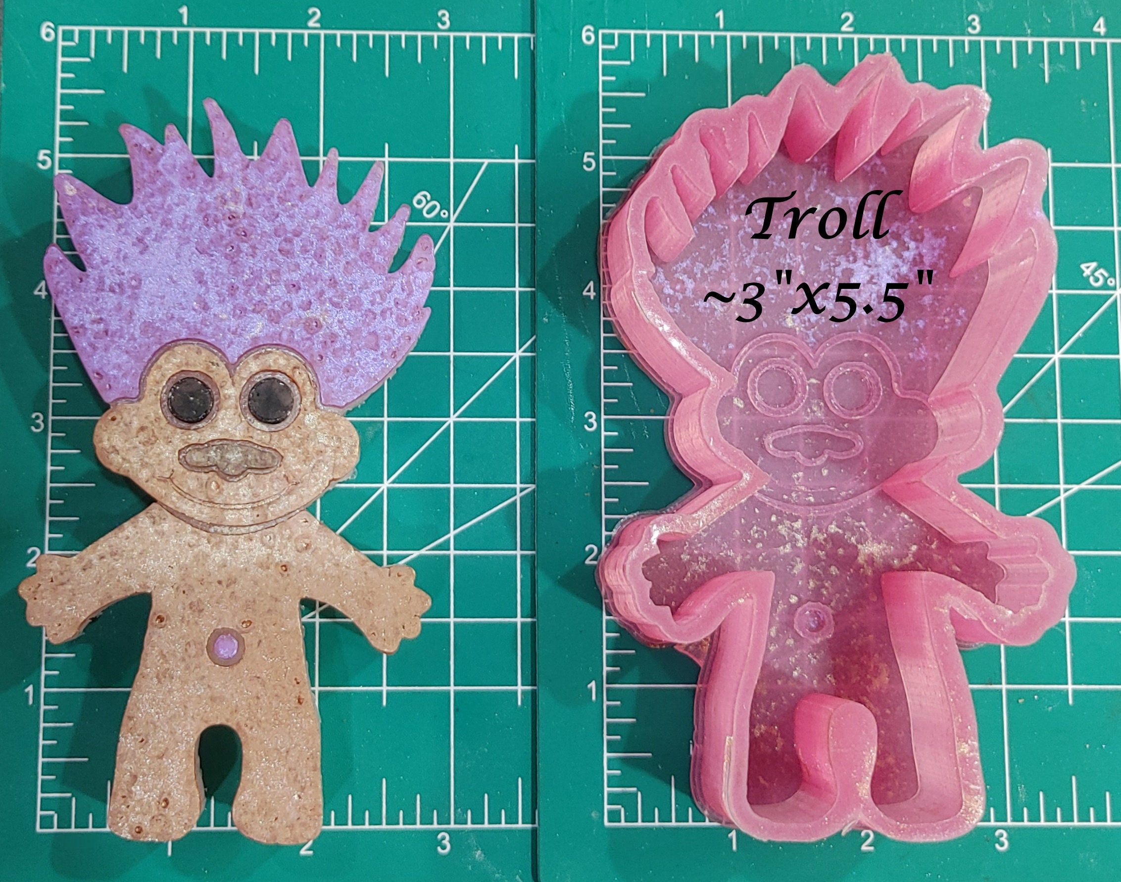 Troll Doll Silicone Freshie Mold - Silicone Mold - Car Freshie Mold ...