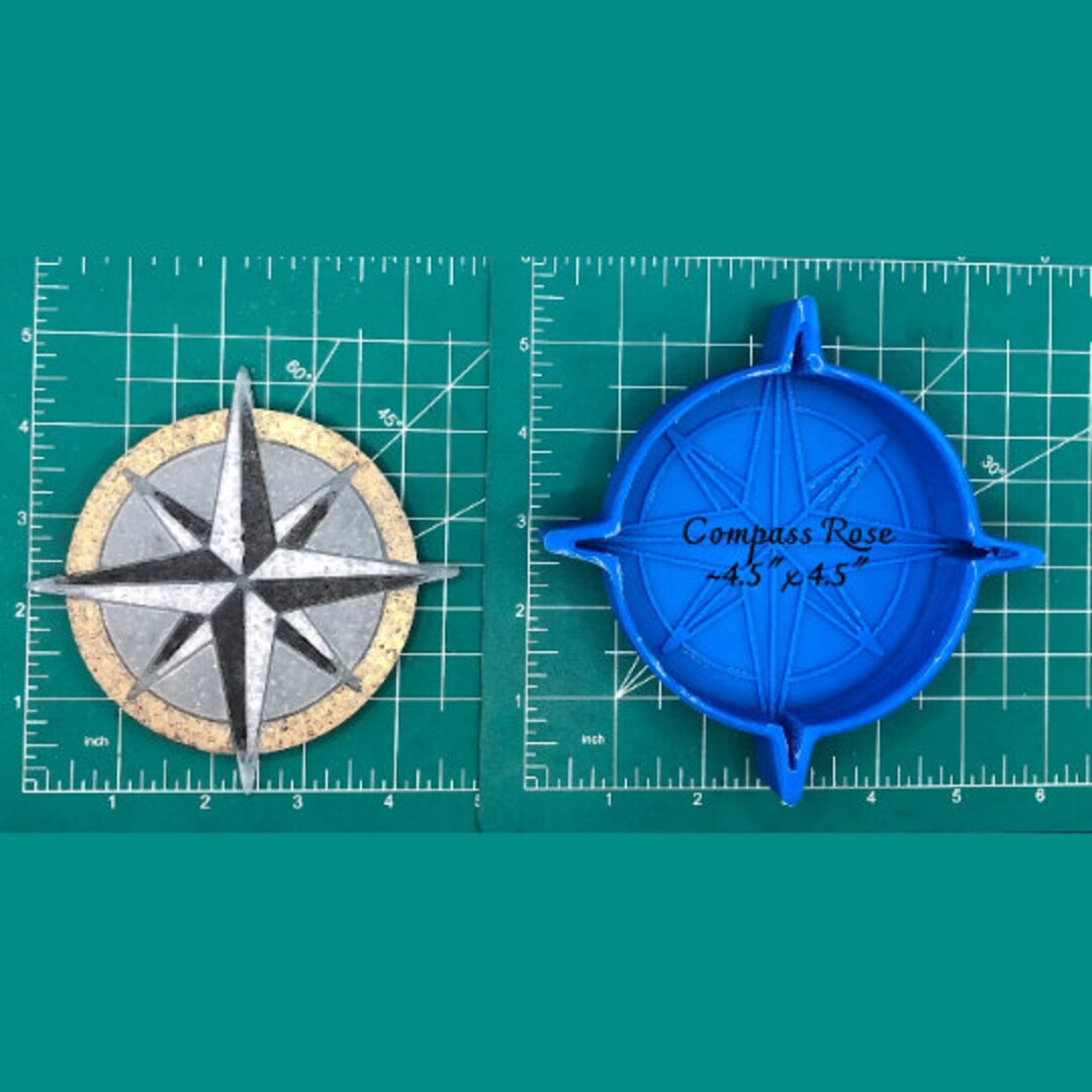 Compass Rose Silicone Freshie Mold - Silicone Mold - Car Freshie Mold ...