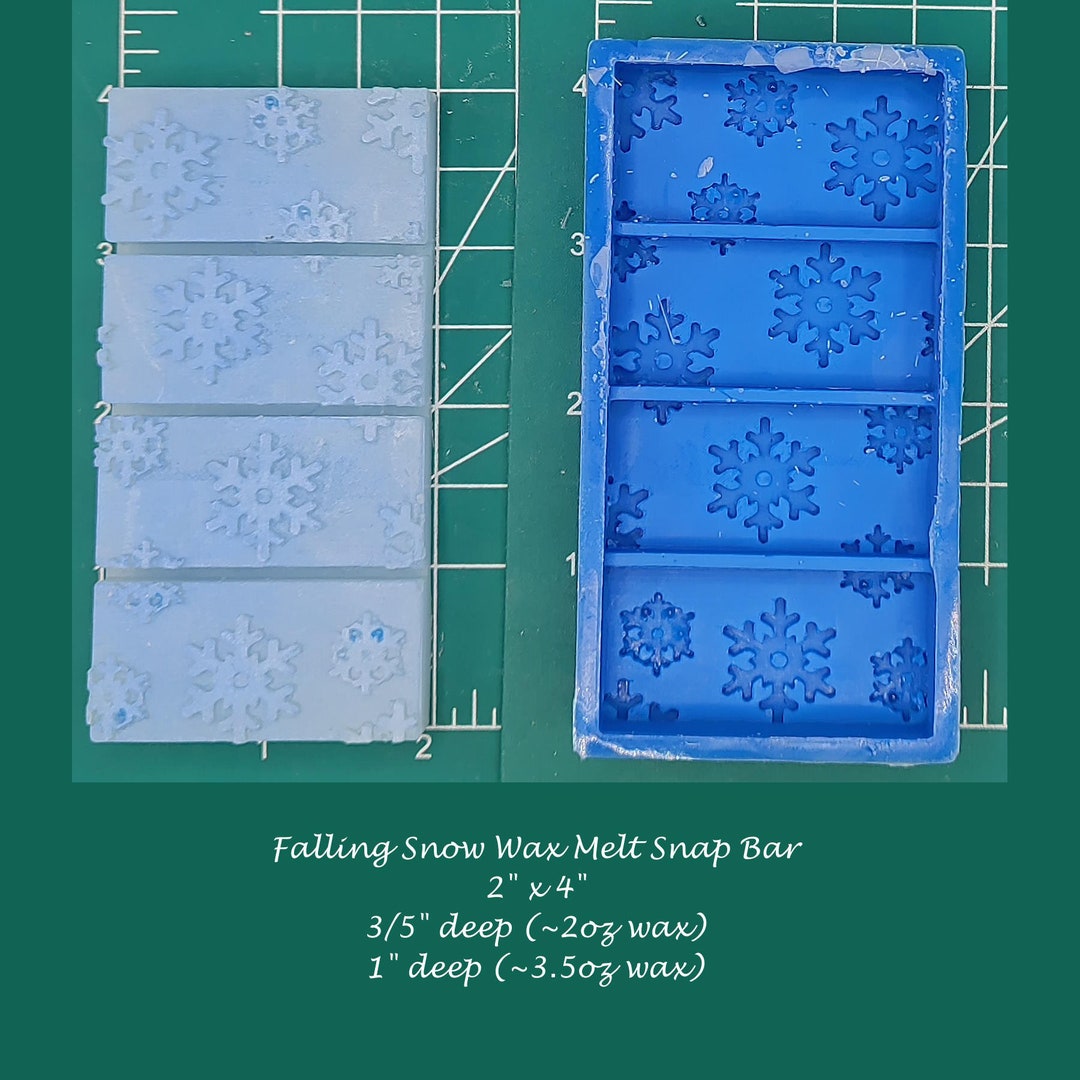 Falling Snowflakes Wax Melt Snap Bar Silicone Mold - Etsy