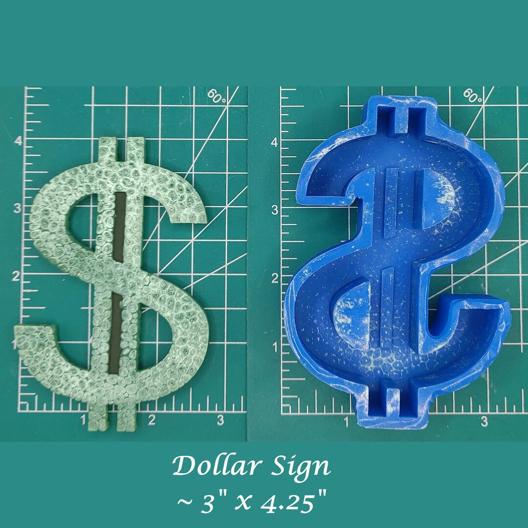 Dollar Sign Silicone Freshie Mold - Silicone Mold - Freshie Mold ...