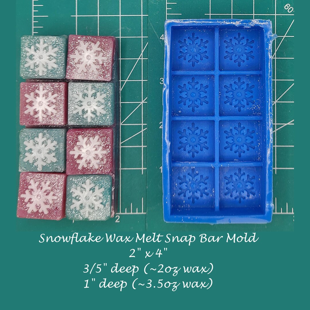 Snowflake Wax Melt Snap Bar Silicone Mold - Etsy