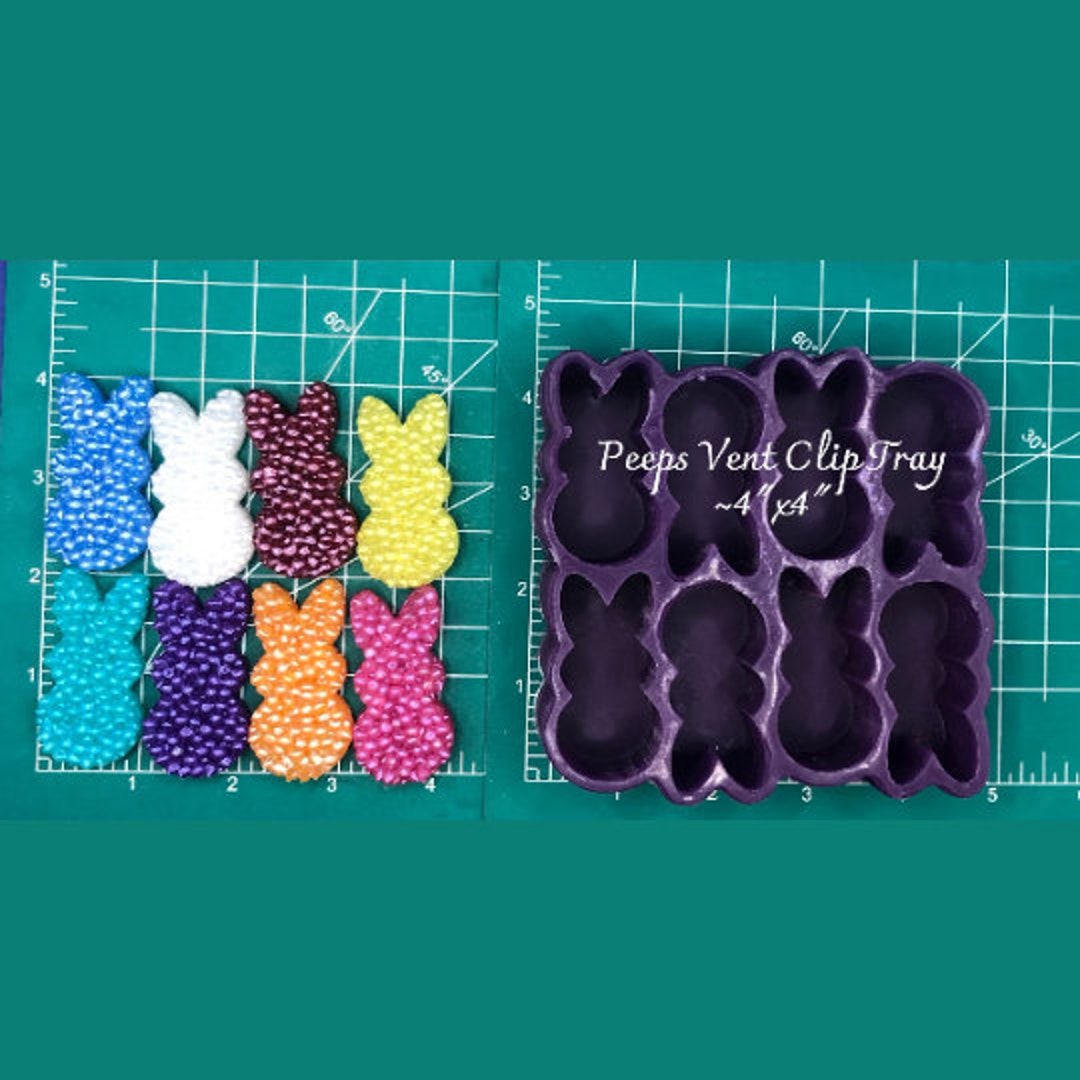 Peeps Vent Clip Tray Freshie Mold - Silicone Mold - Car Freshie Mold ...