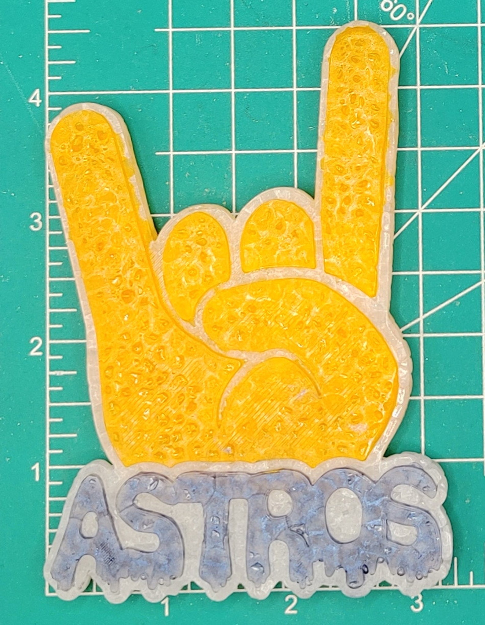 Hand Sign Melting Astros Silicone Freshie Mold - Silicone Mold ...