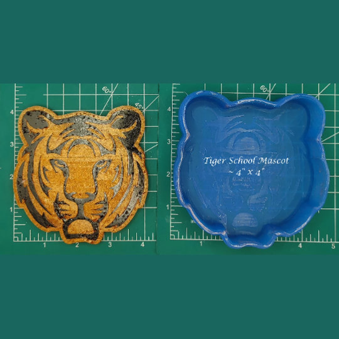 Tiger School Mascot Silicone Freshie Mold - Silicone Mold - Freshie ...