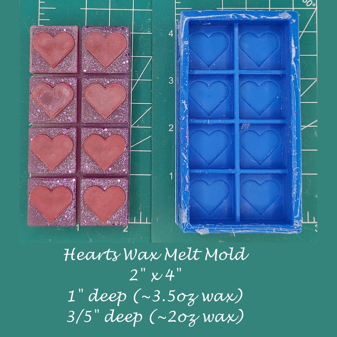 Hearts Wax Melt Snap Bar Silicone Mold - Etsy