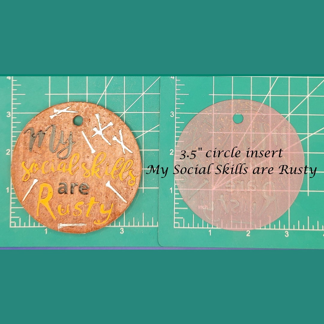 Circle Silicone Freshie Mold Insert - My Social Skills Are Rusty - Etsy