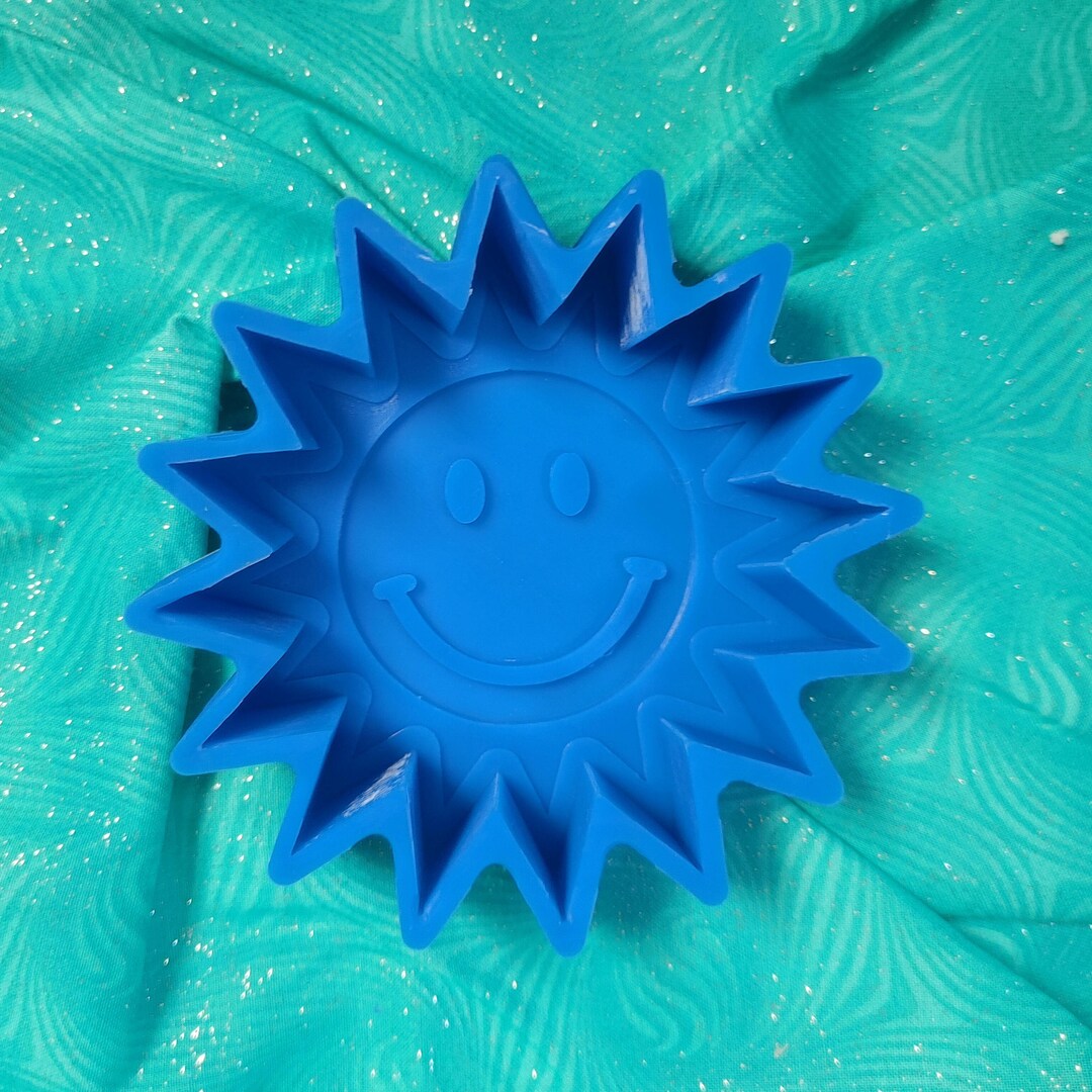 Smiley Face Emoji Sun Silicone Freshie Mold - Silicone Mold - Car ...