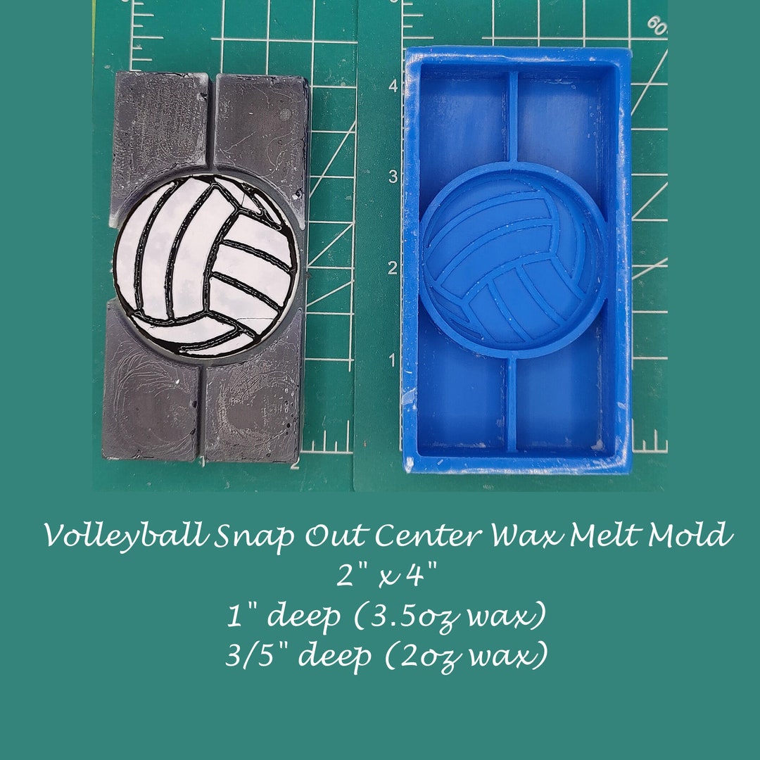 Volleyball Snap Out Center Wax Melt Snap Bar Silicone Mold - Etsy