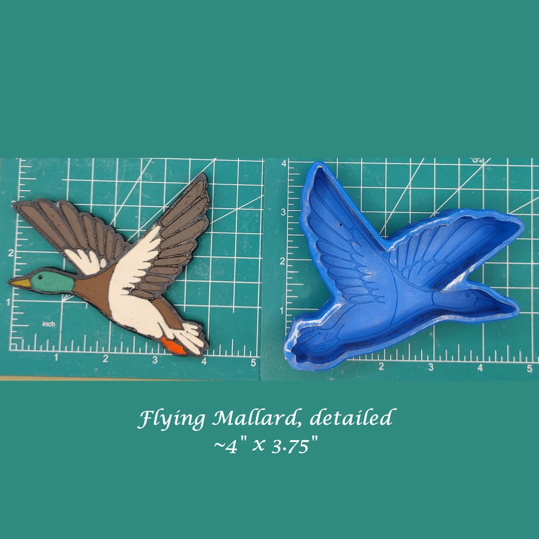 Flying Mallard Duck - Detailed - Silicone Freshie Mold - Silicone Mold ...