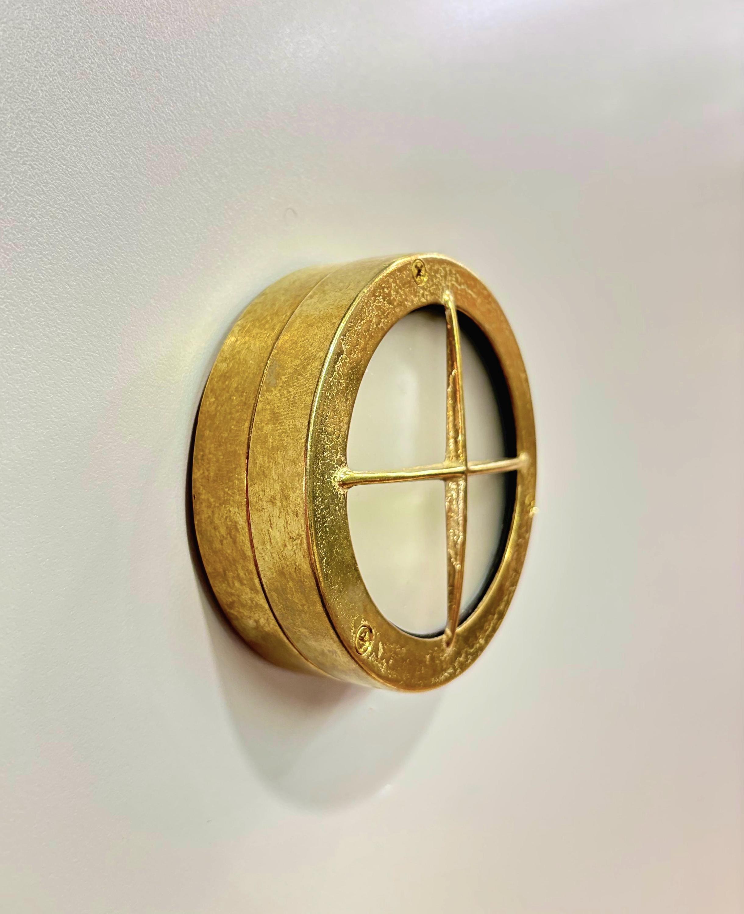 BARCINI MINI Nautical Bulkhead Wall Sconce – IP54 Outdoor Nautical ...