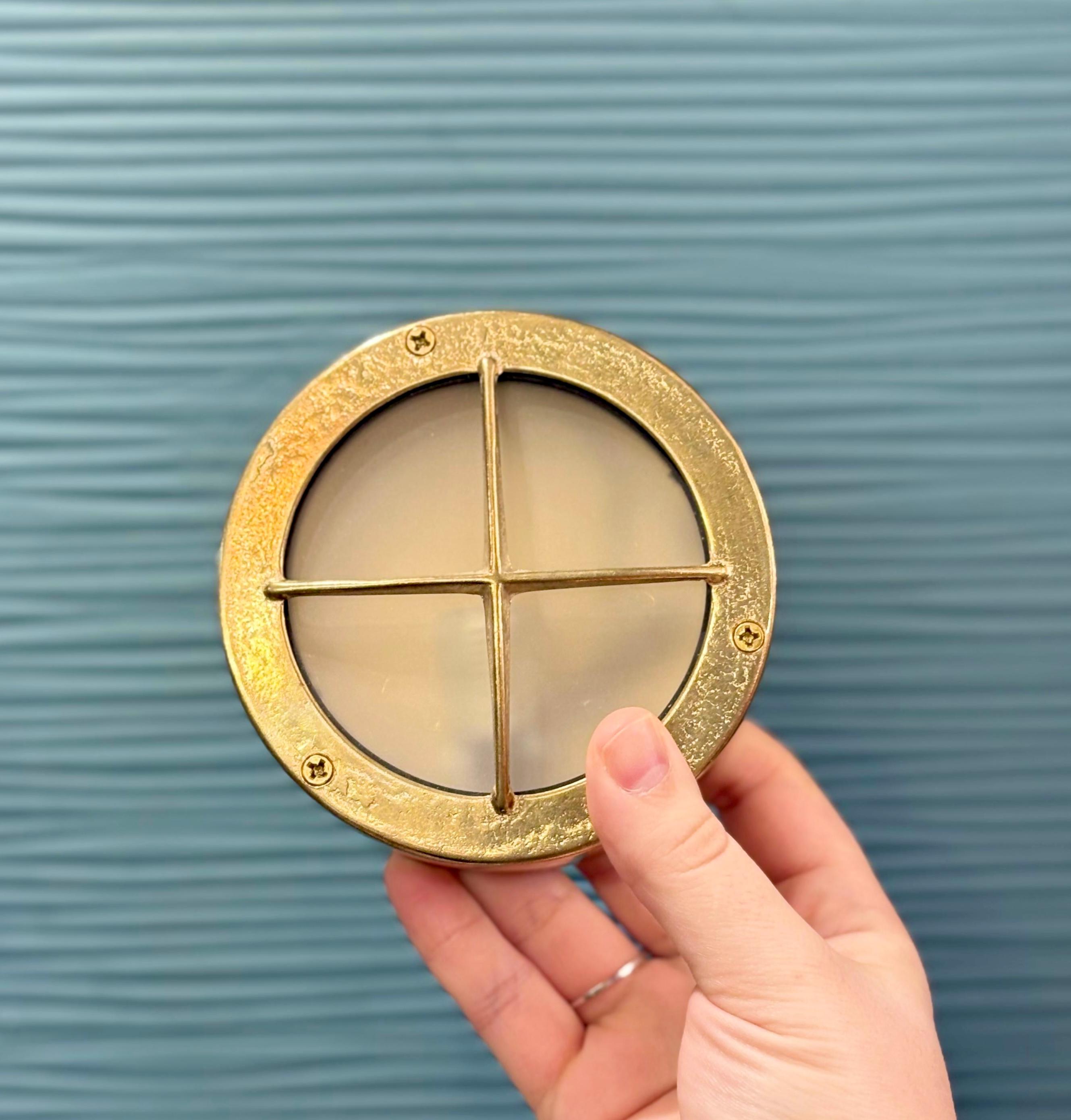 BARCINI MINI Nautical Bulkhead Wall Sconce – IP54 Outdoor Nautical ...