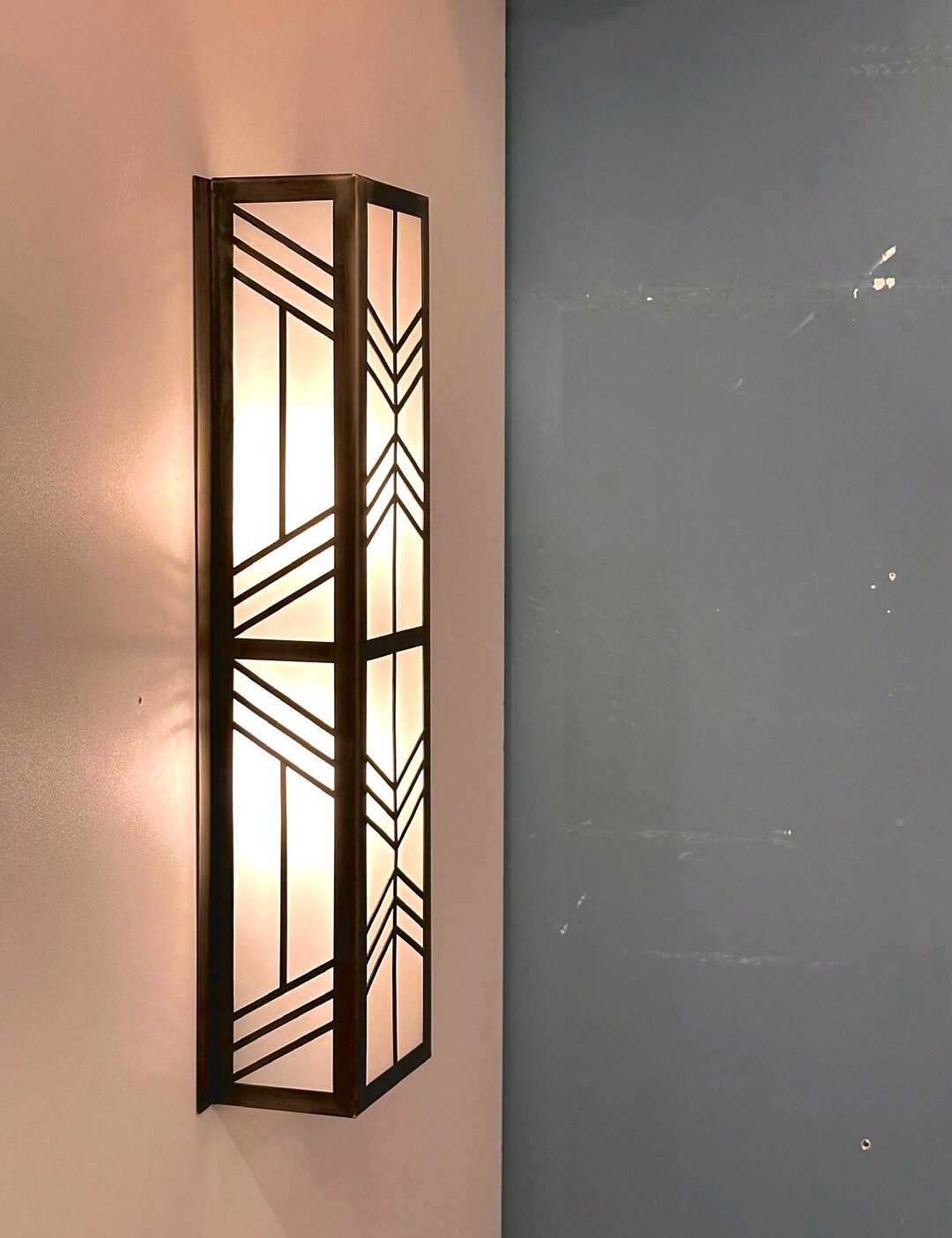 KLEVE Art Deco Sconce Wall Light, Living Room Lighting, Hallway Wall ...