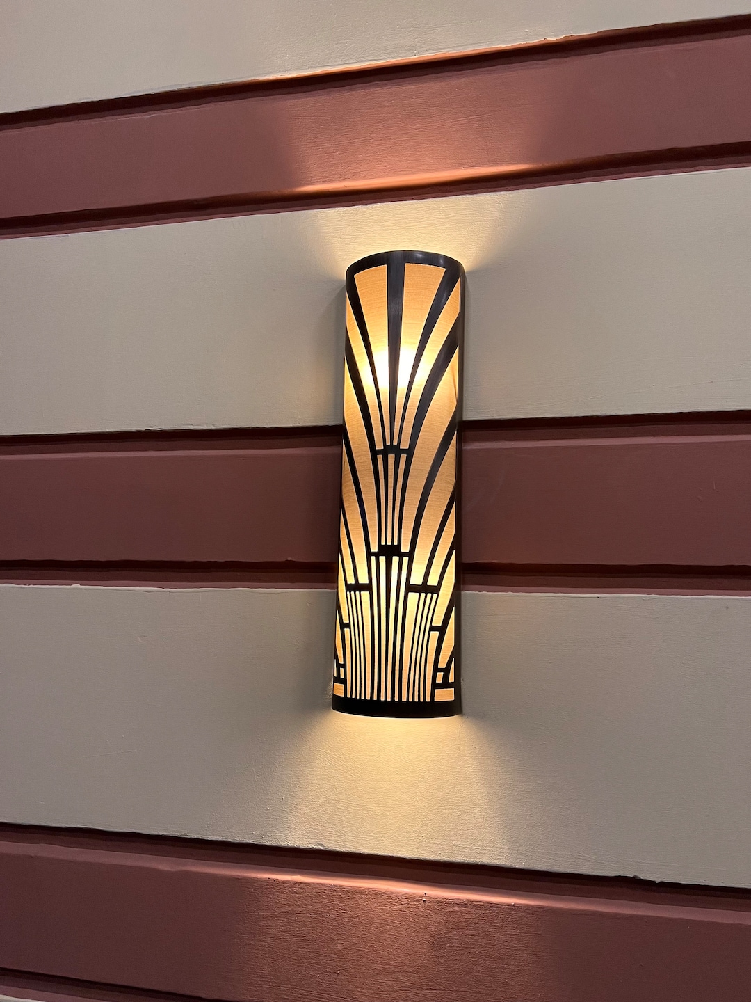 ARAGON MINI Art Deco Sconce - Wall Light, Living Room Lighting, Hallway ...