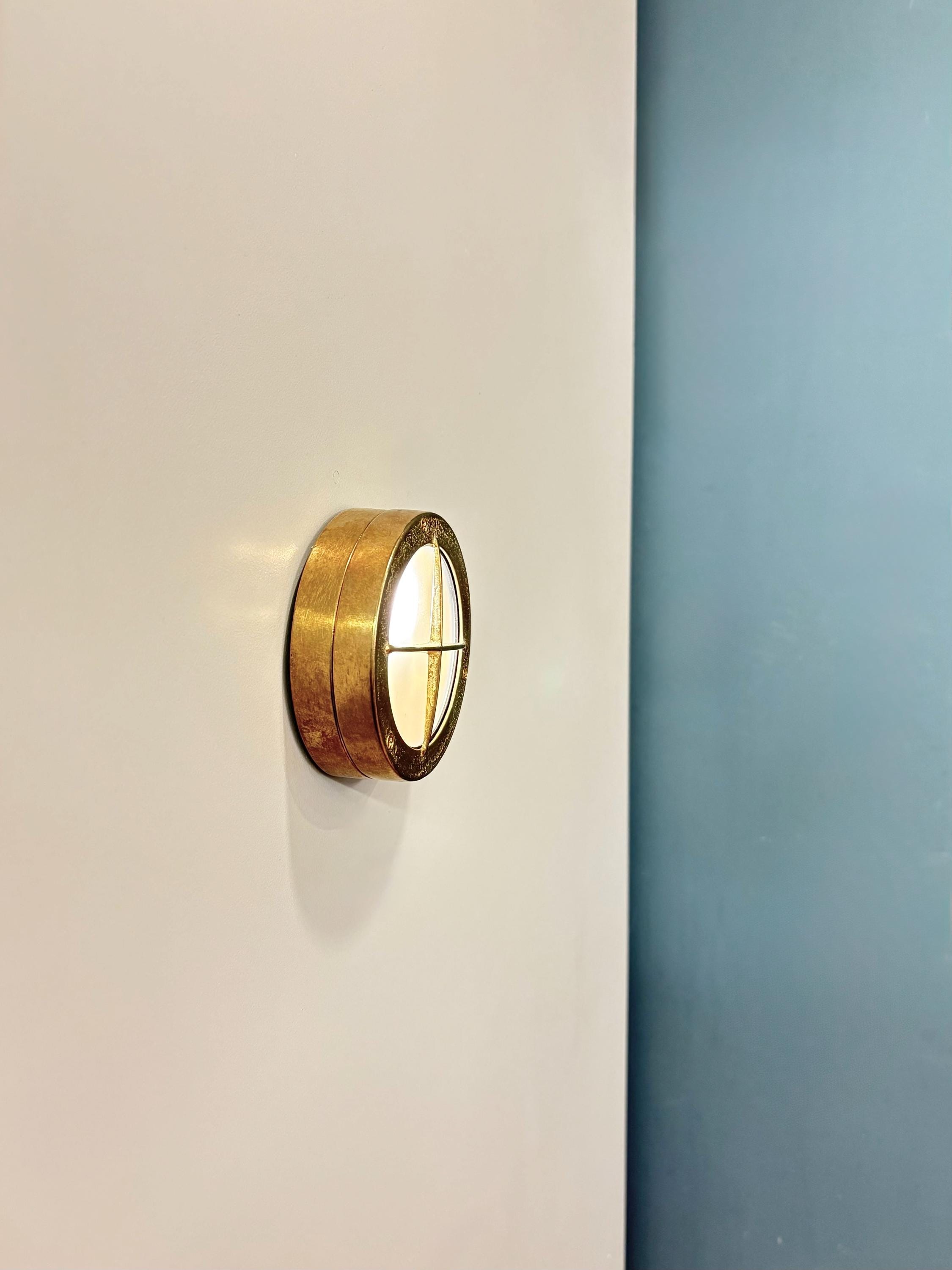 BARCINI MINI Nautical Bulkhead Wall Sconce – IP54 Outdoor Nautical ...