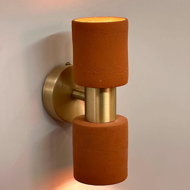 Terracotta Wall Sconce - Etsy