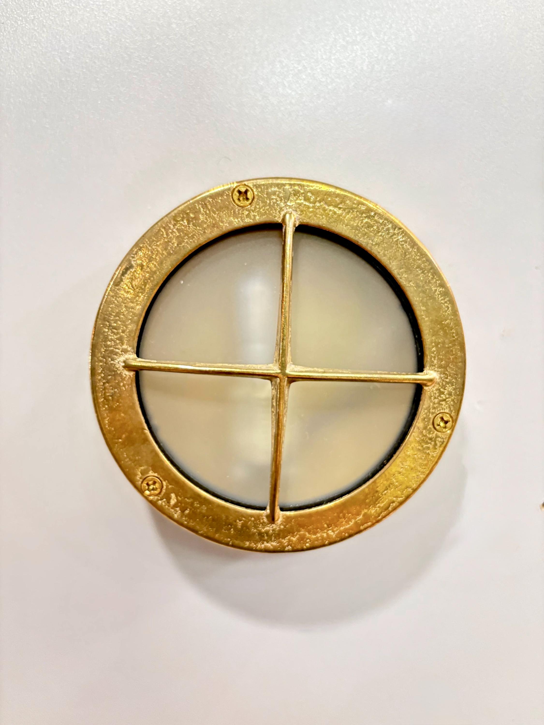 BARCINI MINI Nautical Bulkhead Wall Sconce – IP54 Outdoor Nautical ...