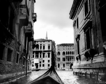 Venice Photography black white venice print grand canal | Etsy