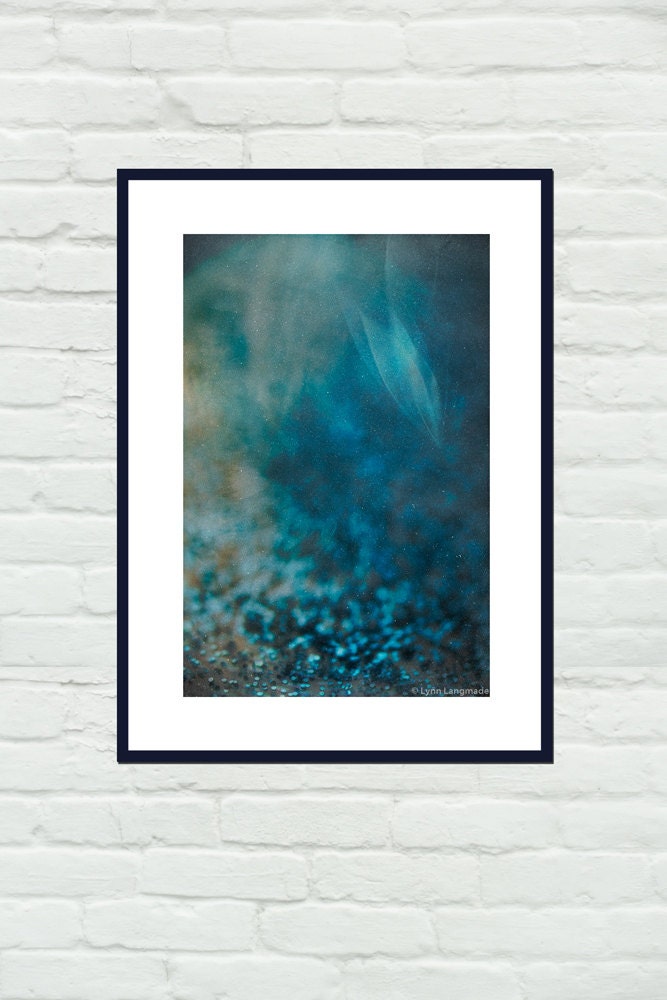 Abstract Photography - Blue Abstract Digital Art, Home Decor, Glitter ...