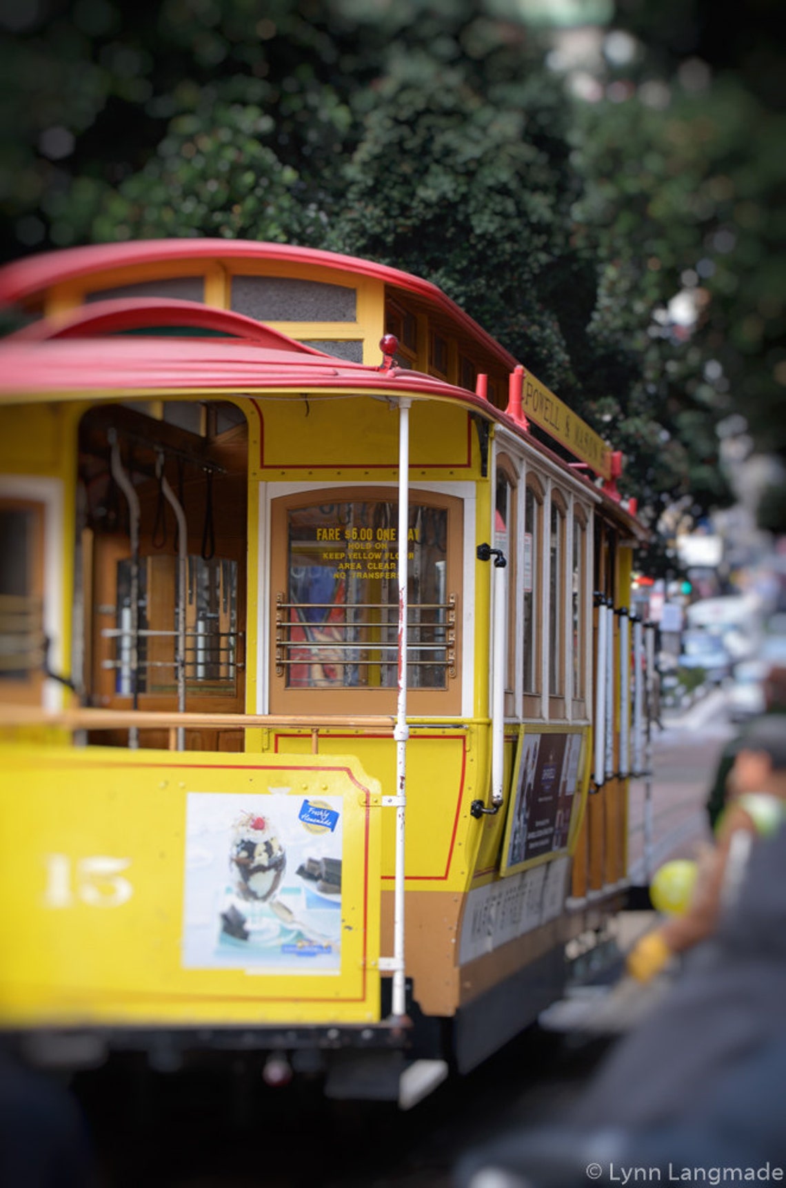 San Francisco Photography Yellow Cable Car San Francisco Art - Etsy