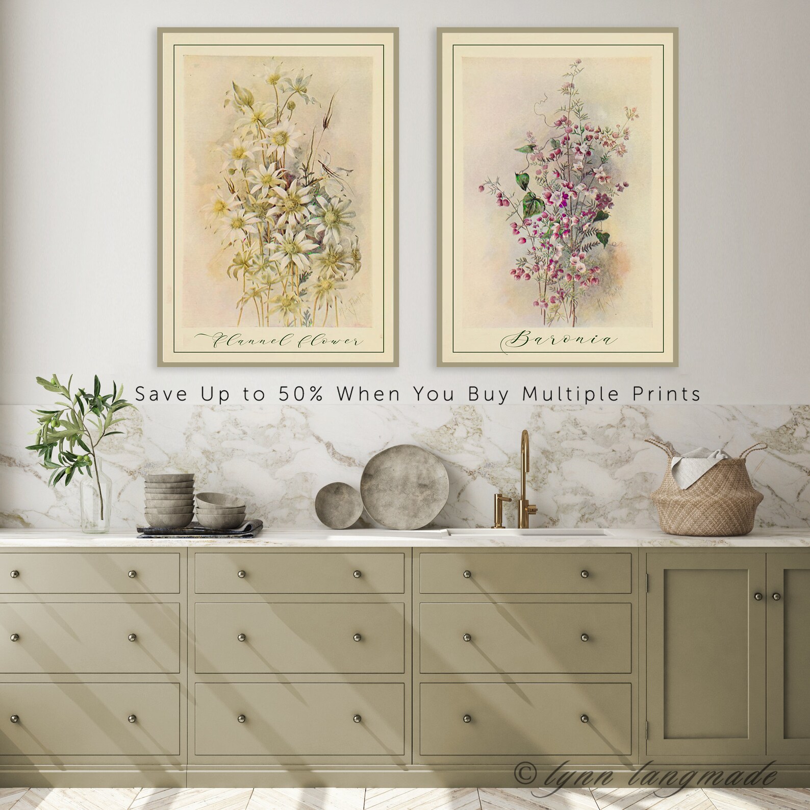 Kitchen Print Set Vintage Kitchen Prints Printable Set of 2 | Etsy